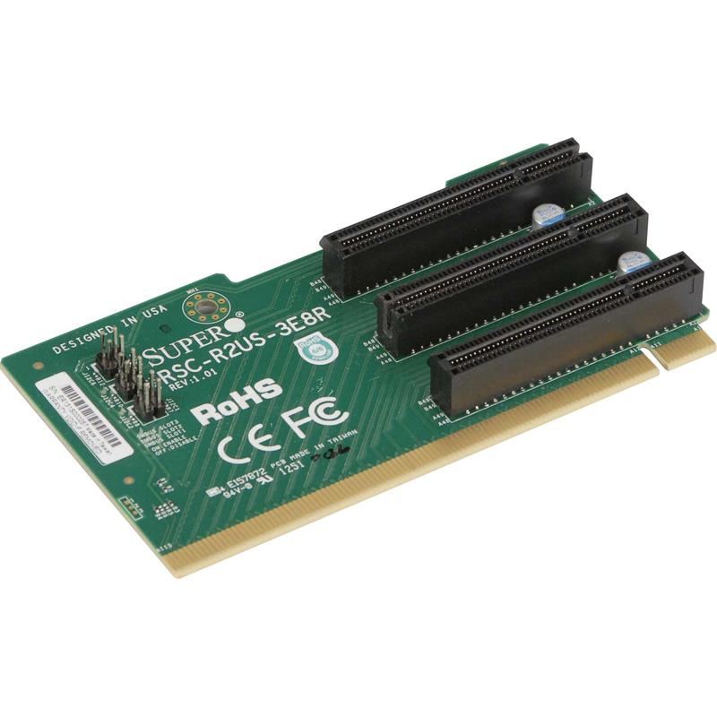 Supermicro RSC-R2US-3E8R 2U Standard Left-Side Passive Riser Card - 3x ...
