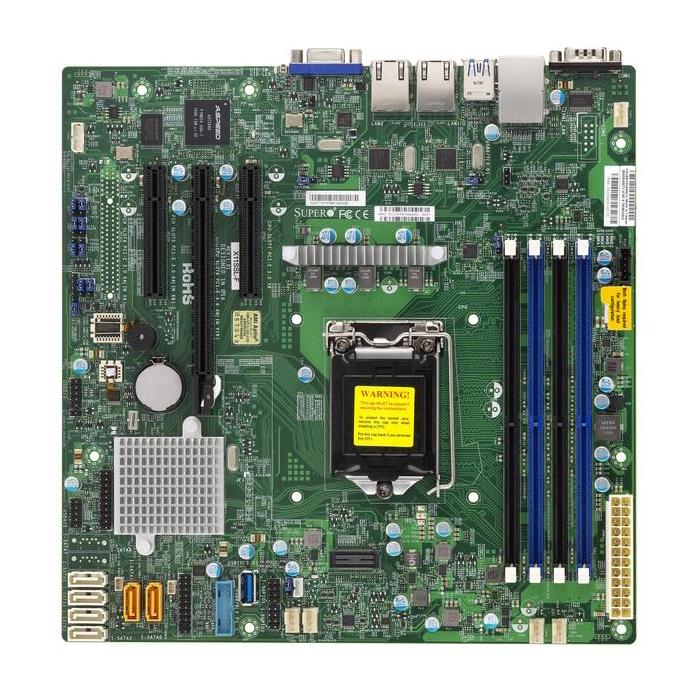 Supermicro X11SSL-F Motherboard Micro-ATX Single Socket LGA-1151 (Socket H4) Intel Xeon E3-1200 ...