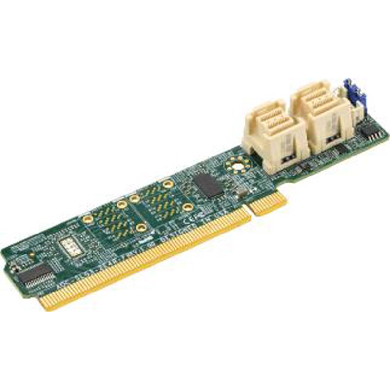 Supermicro 2-Port NVMe Gen3 PCIe x8 HBA, AOC-SLG3-2E4R-F | Wiredzone