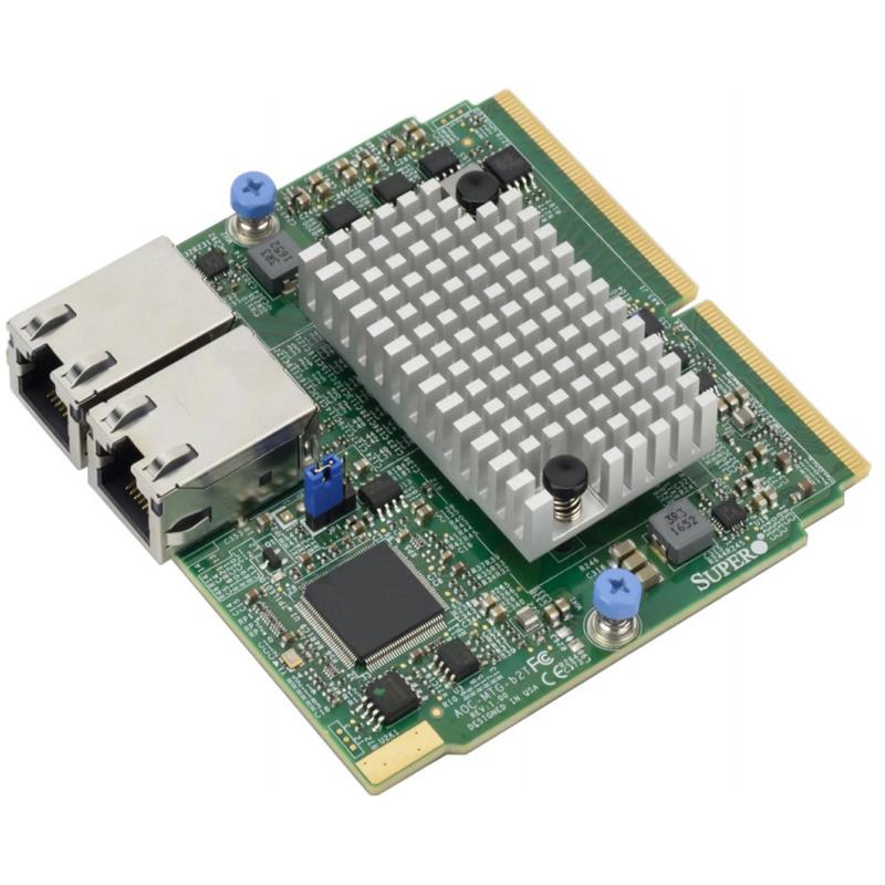 Supermicro AOC-MTG-B2T-O SIOM 2-port 10GbE RJ45 10GBase-T, Broadcom ...