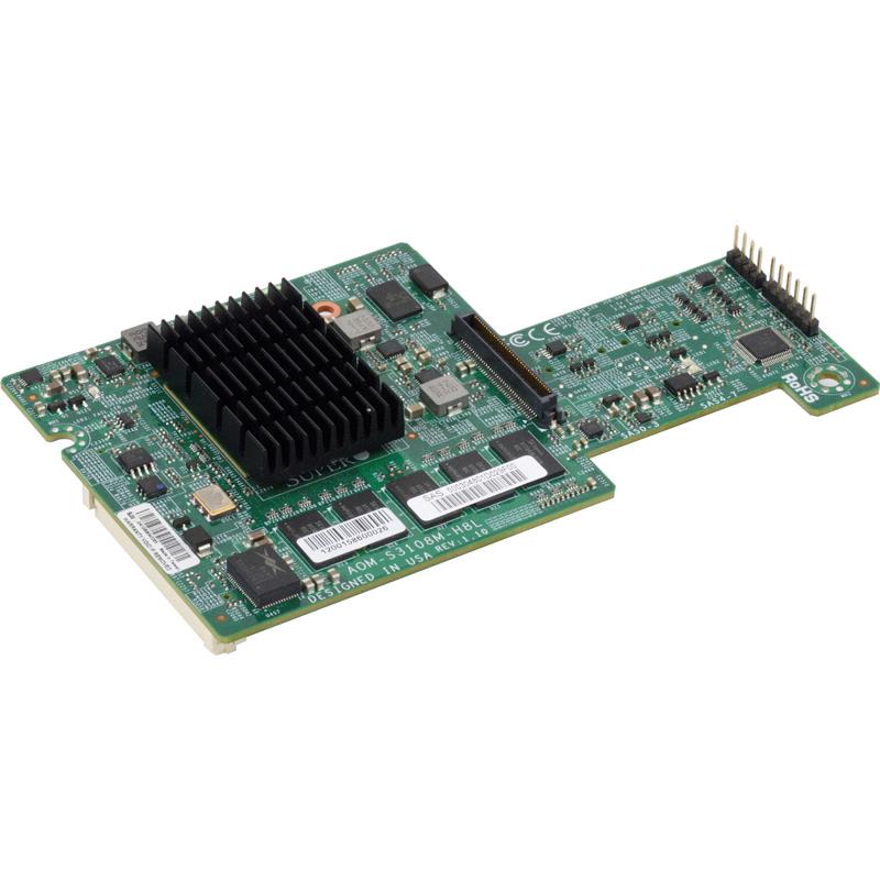 Supermicro 8-Port SAS3 12Gb/s Gen3 PCIe x8 Mezzanine Hardware RAID 0, 1 ...