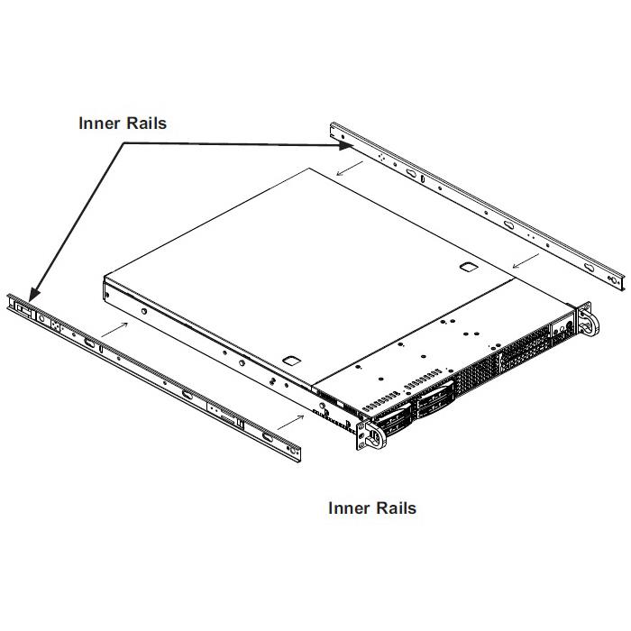 Supermicro MCP-290-00050-0N 1U 16.8in W Rail Set Quick/Screw | Wiredzone