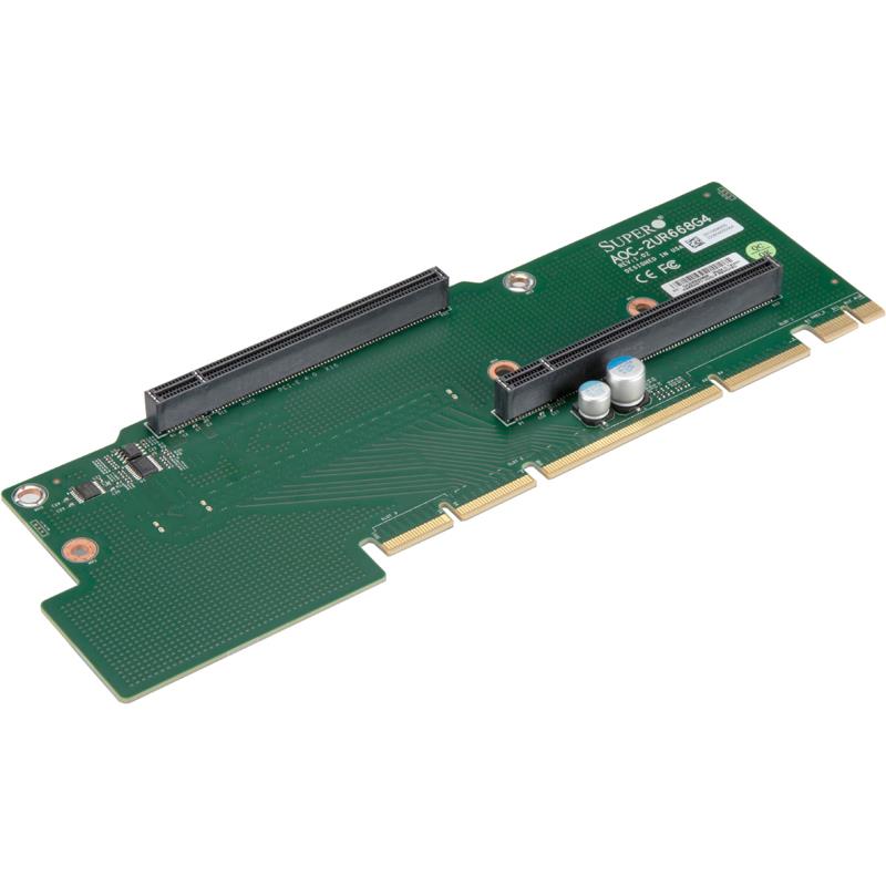 Supermicro AOC-2UR668G4-O 2U Ultra Riser with 2x PCI-E 4.0 x16 and 1x ...